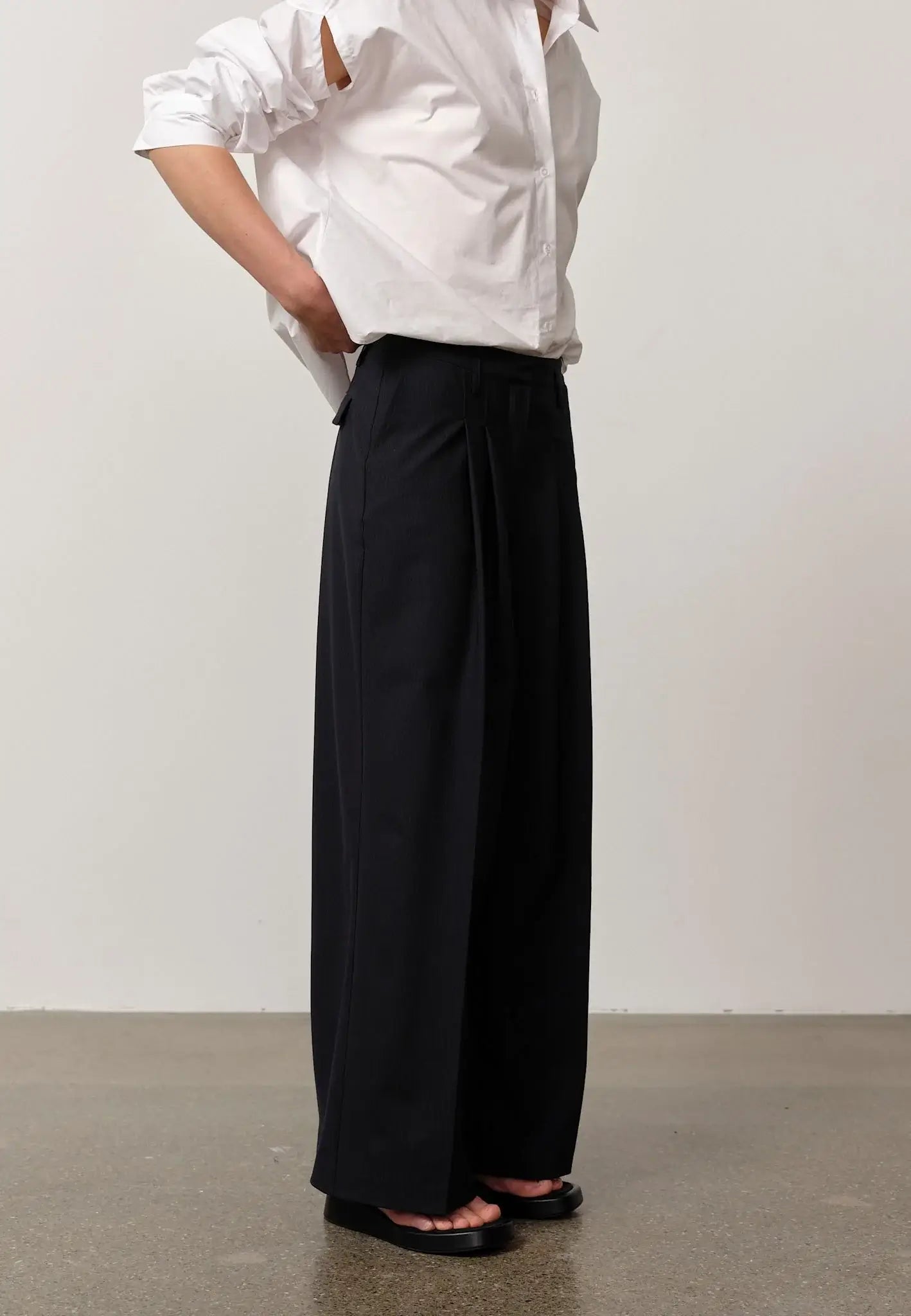 Lotus Pants - Navy Melange – butik alkmaar